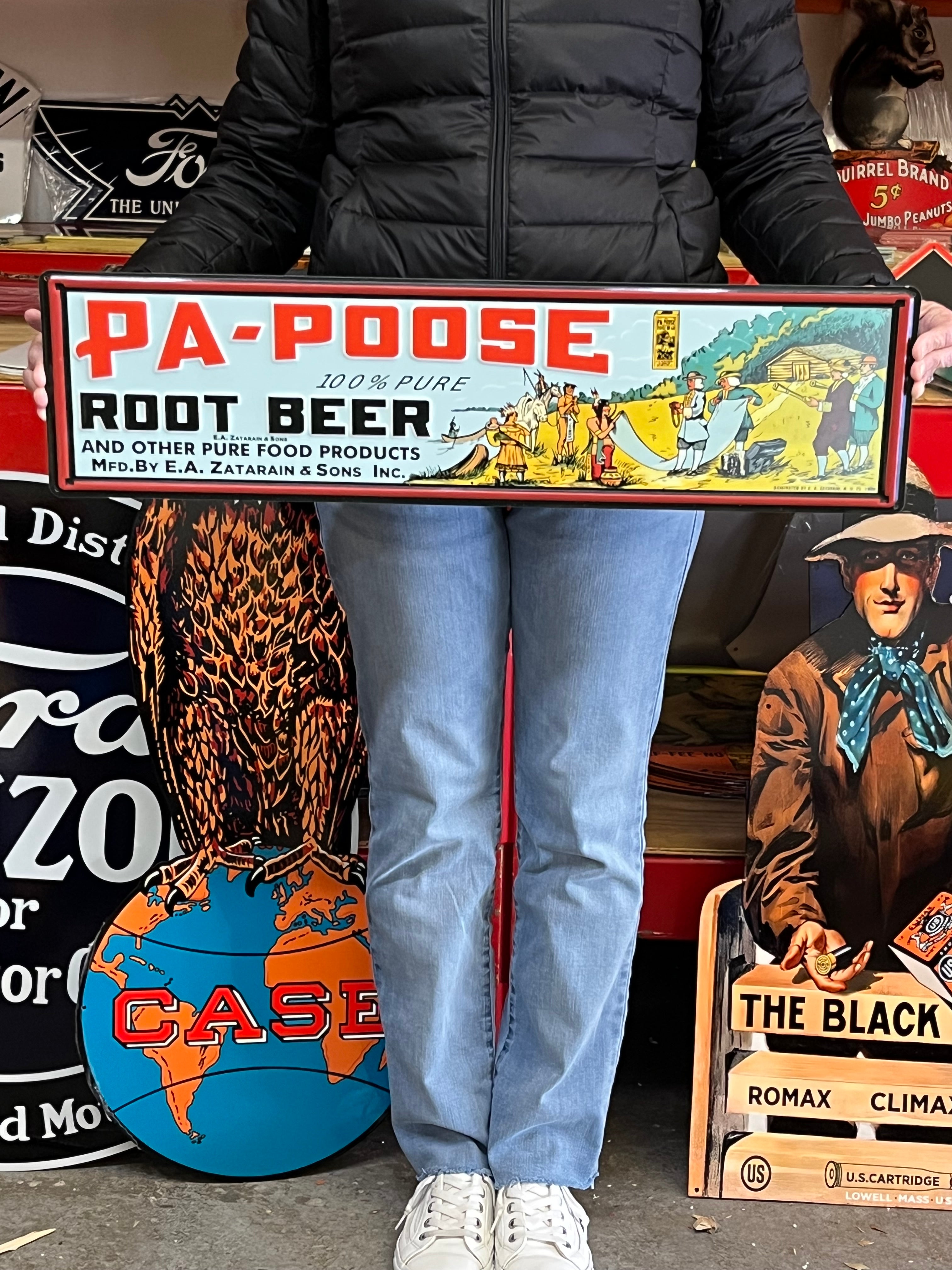 Papoose Root Beer – The Vintage Retro Signs Company